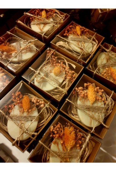 Teknoair Nişan Söz Nikah Baby Shower Bride To Be Özel Gün (25)'li Kraft Kutu Kokulu Sabun Hediyelik