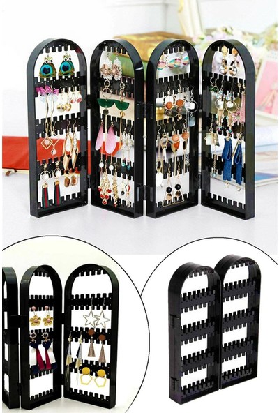 Kitchen Life Siyah Katlanabilir Küpe ve Takı Düzenleyici - 240 Kapasiteli Kitchen Life Siyah Katlanabilir Küpe ve Takı Düzenleyici - 240 Kapasiteli