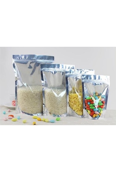 Dipak Şeffaf Metalize Kilitli Torba 13 x 22.5 cm 20'li