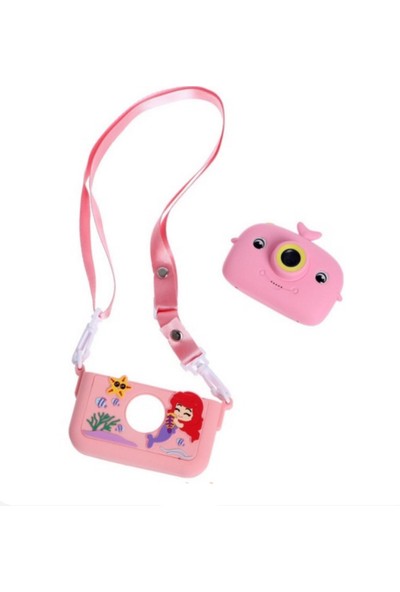 AteşTech Çocuk Fotoğraf Makinesi X13 Kılıflı Hd Dijital Kamera + 8gb Hafıza Kartı + Kılıf