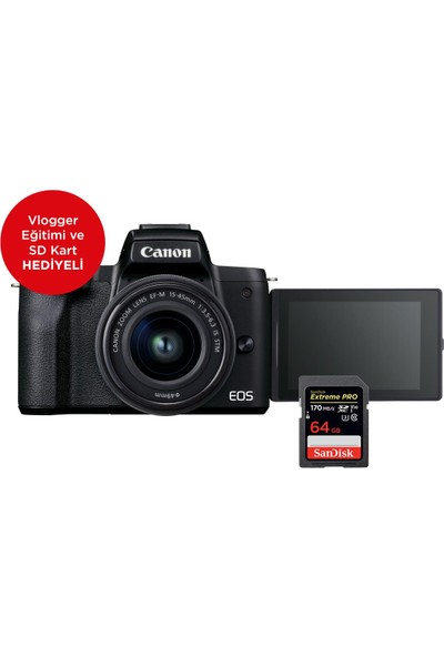 Canon Eos M50 Mark Iı 15-45MM Kit Fotoğraf Makinesi (Hediye Seti Ile) (Canon Eurasia Garantili)