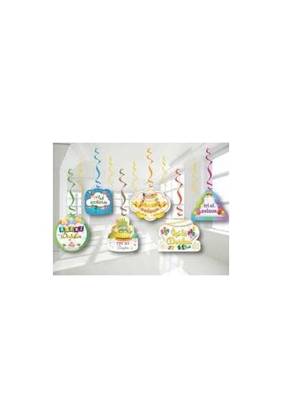 Parti Sürprizi Iyi Ki Doğdun Tavan Süsü 70 cm 6 Adet Parti Sürprizi Iyi Ki Doğdun Tavan Süsü 70 cm 6 Adet