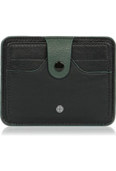 Cengiz Pakel Hakiki Deri Erkek Kartlık 2495-SIYAH-YEŞIL