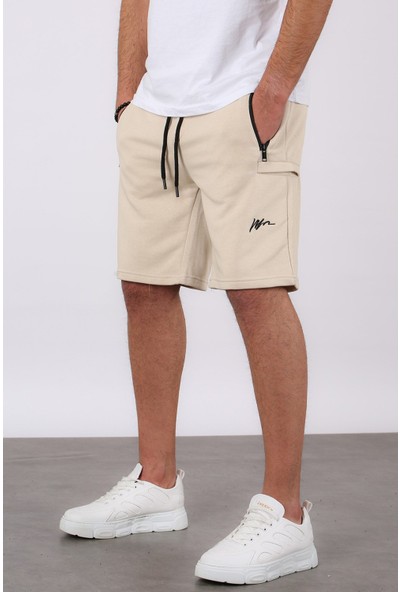 Madmext Bej Kapri Şort 5443