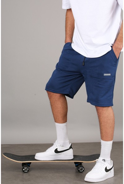 Madmext Lacivert Kapri Şort 5448