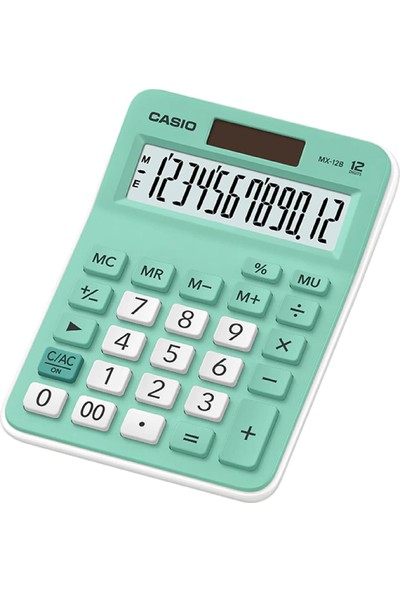 Casio MX-12B-GN Açık Yeşil 12 Hane Hesap Makinesi Casio MX-12B-GN Açık Yeşil 12 Hane Hesap Makinesi