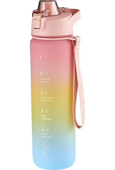 Generic 1000ML Taşınabilir Spor Su Şişesi Kiraz Pembesi (Yurt Dışından)