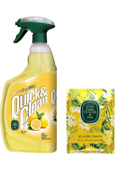 Eyüp Sabri Tuncer Yüzey Temizleyici 1 Lt + Kolonyalı Mendil