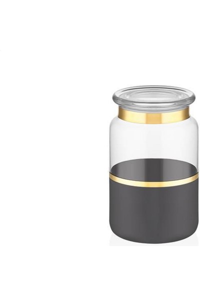 Gordion M06305-AB Kavanoz 15 x 10 cm Vısıon Black Platin