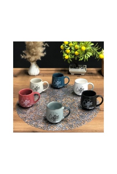 Perotti Clarice Seramik 6'lı Renkli Kupa