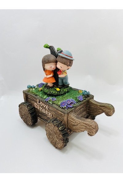 Myk Aşk Bahçesinde Sevgili & Arabalı Müzik Kutusu