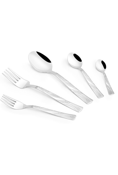 Zen 30 Parça 6 Kişilik Çatal & Kaşık Takımı