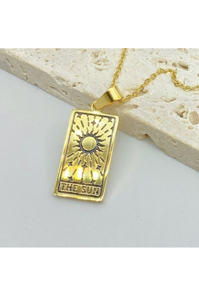 Lil'adore The Sun Güneş Tarot Gold Kolye