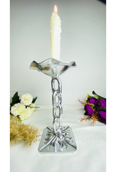 Art Ed 23CM Zincir Dekorlu Mumluk