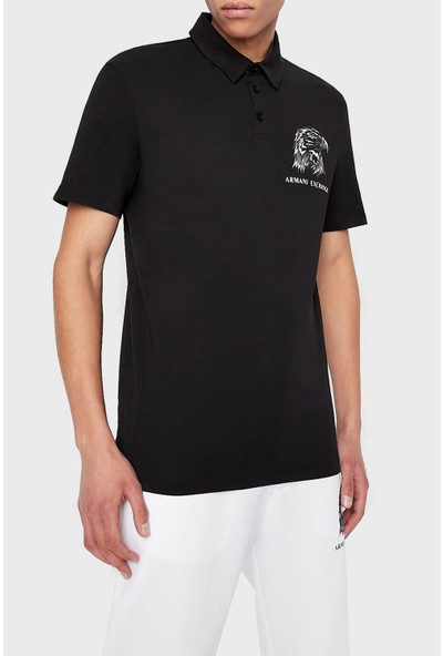 Armani Exchange Baskılı Regular Fit % 100 Pamuk Polo T Shirt Erkek Polo 3lzfaq ZJ6QZ 1200