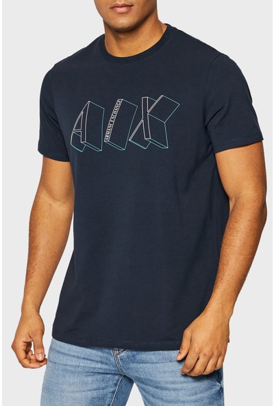 Armani Exchange Baskılı Slim Fit Bisiklet Yaka Pamuklu T Shirt Erkek T Shirt 3lztbc ZJ5ZZ 1510