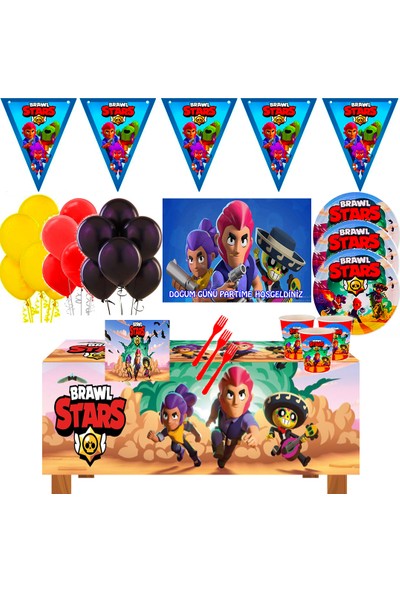Brawl Stars Afişli Lüx Brawl Stars Doğum Günü Parti Süsleri Süsleme Seti Brawl Stars Afişli Lüx Brawl Stars Doğum Günü Parti Süsleri Süsleme Seti