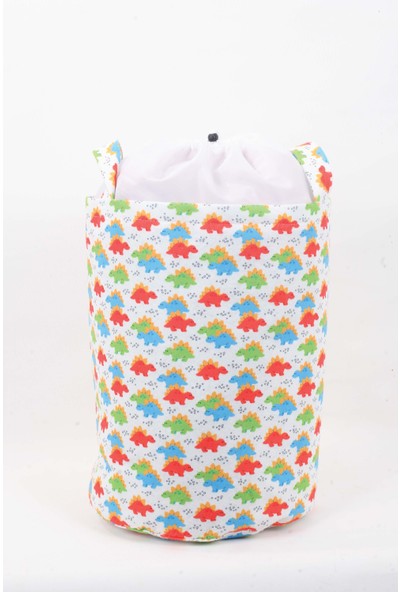 Horose Dinozor Baskılı Çok Amaçlı Çocuk Odası Sepeti 35 x 45 cm