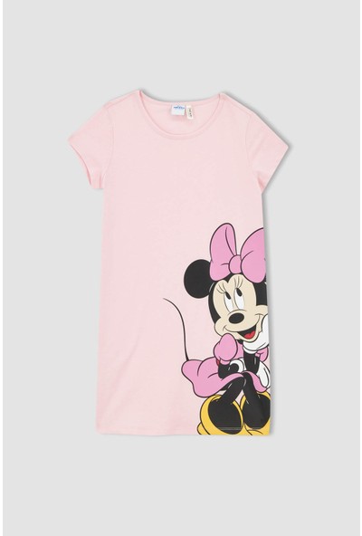 DeFacto Kız Çocuk Disney Mickey & Minnie Mouse Lisanslı Kısa Kollu Pamuklu Gecelik W6894A622SP DeFacto Kız Çocuk Disney Mickey & Minnie Mouse Lisanslı Kısa Kollu Pamuklu Gecelik W6894A622SP