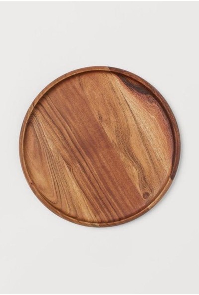 Emerald Home Yuvarlak Ahşap Tepsi