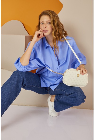 Pierre Cardin 05PO22Y1543-MN BY Kadın Beyaz Çapraz Çanta