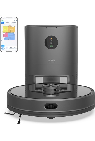 Neabot Nomo N2 Siyah Akıllı Çöp Istasyonlu Vacuum & Mop Robot Süpürge Neabot Nomo N2 Siyah Akıllı Çöp Istasyonlu Vacuum & Mop Robot Süpürge