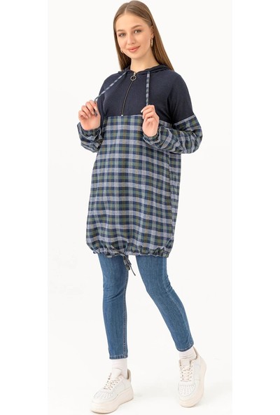 Tofisa Kapüşonlu Tunik - Haki - Tofisa