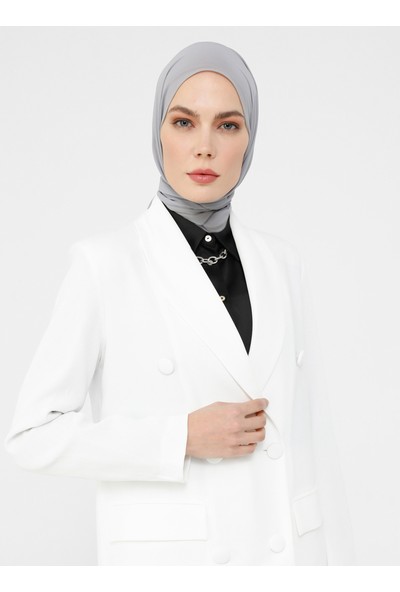 Refka Cep Detaylı Blazer Ceket - Off White - Refka Woman Refka Cep Detaylı Blazer Ceket - Off White - Refka Woman