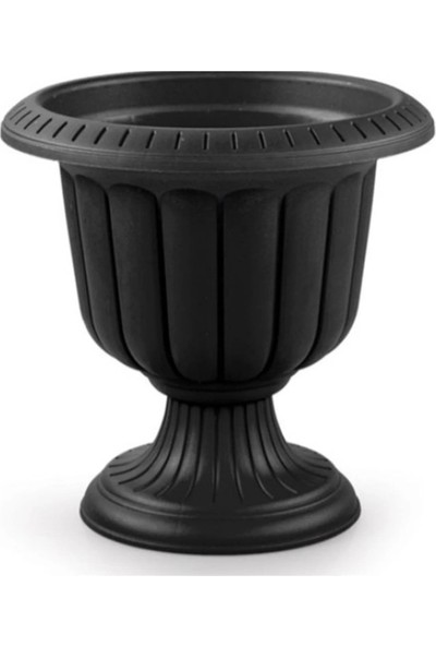 Minia Bahçe Nergiz Ayaklı Saksı , 1 Adet, Antrasit, 9,8 Lt