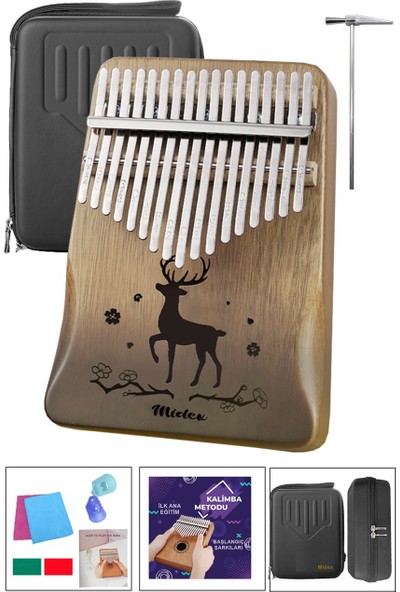 Midex KLX-530CS GİGBAGLİ Hakiki Ağaç Kalimba Geyik Desenli Full Set 17 Tuş Midex KLX-530CS GİGBAGLİ Hakiki Ağaç Kalimba Geyik Desenli Full Set 17 Tuş