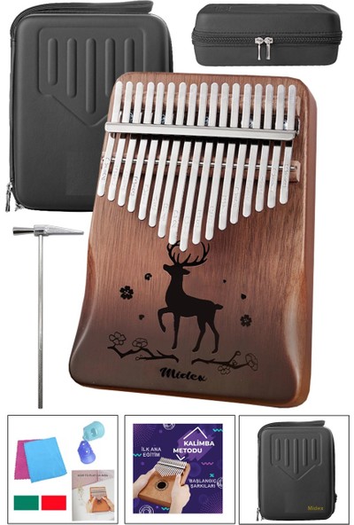 Midex KLX-521CS GİGBAGLİ Hakiki Ağaç Kalimba Geyik Desenli Full Set 17 Tuş Midex KLX-521CS GİGBAGLİ Hakiki Ağaç Kalimba Geyik Desenli Full Set 17 Tuş
