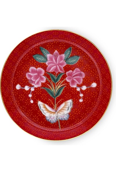 Pip Studio Blushing Birds Kırmızı Çay Tabağı 9 cm Pip Studio Blushing Birds Kırmızı Çay Tabağı 9 cm