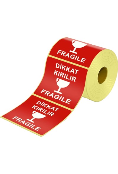 Yelken Di̇kkat Kırılır Eti̇keti̇ 80X80 mm 250'Lİ