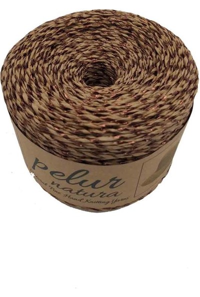 Angel Çanta Akssesuar Özel Sarım Sim Ebruli Kağıt Ip Bakır-Hasır No1