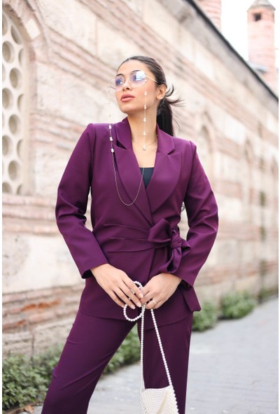 Le Na Miranda Takım Elbise Mürdüm 40