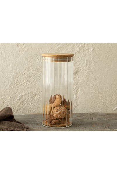 English Home Knit Borosilkat Cam Kavanoz 1000 ml Şeffaf English Home Knit Borosilkat Cam Kavanoz 1000 ml Şeffaf