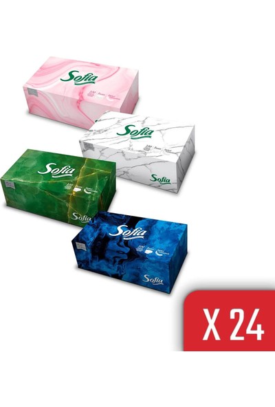 Sofia Kutu Mendil 100 Yaprak x 24