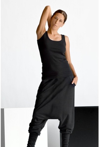 Soufeel Kadın Siyah Mevsimlik Yeni Nesil Uzun Ribanalı Unisex Bohem Şalvar