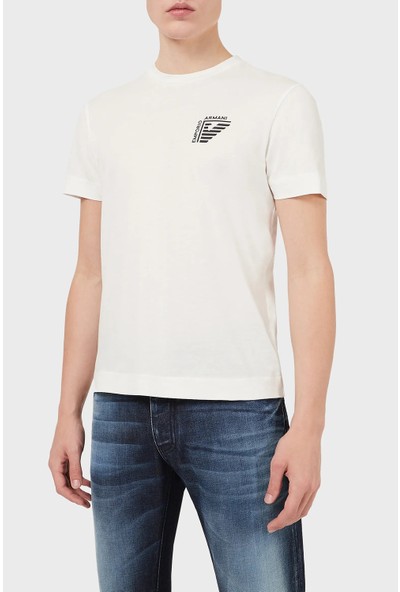 Emporio Armani Regular Fit Bisiklet Yaka % 100 Pamuk T Shirt Erkek T Shirt 6K1T93 1jpzz 0101