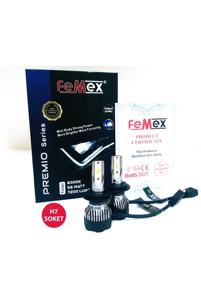 Femex Fiat Egea LED Xenon Kısa Far Ampulu (Mercekli Farlar) Femex Premio H7