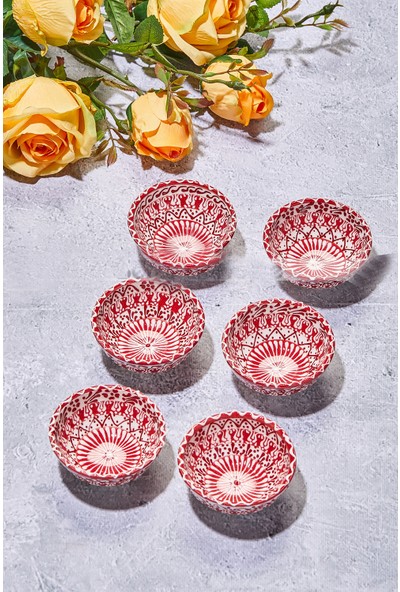 Seramik Home El Yapımı Kase 6'lı 8 cm