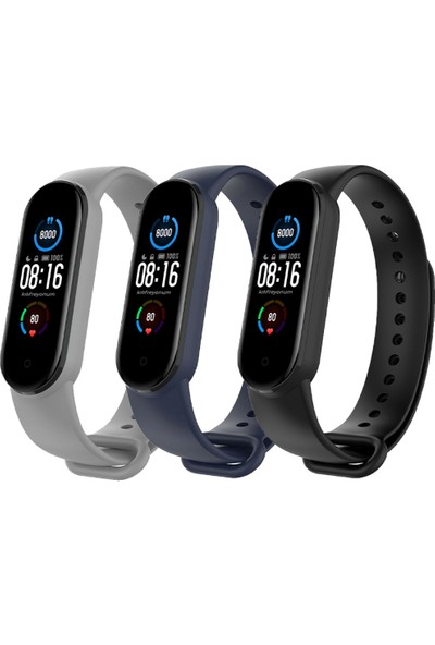 Kılıfreyonum Xiaomi Mi Band 5 ve 6 Uyumlu Kordon Seti 3lü