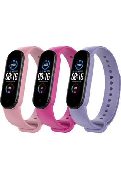 Kılıfreyonum Xiaomi Mi Band 5 ve 6 Uyumlu Kordon Seti 3lü