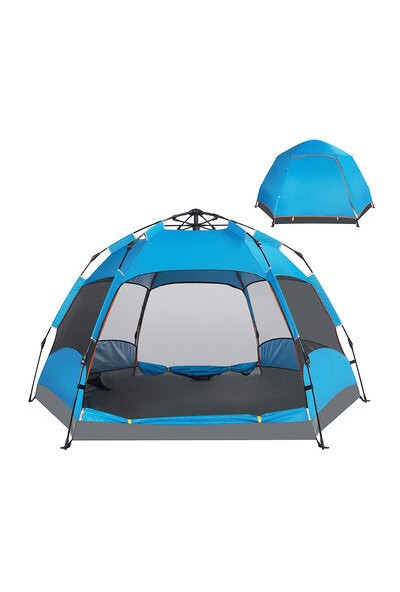 First Sourcer 5-8 Kişi Taşınabilir Güneş Karşıtı Su Geçirmez Çift Katmanlı Tam Otomatik Kamp Çadırı (Yurt Dışından)