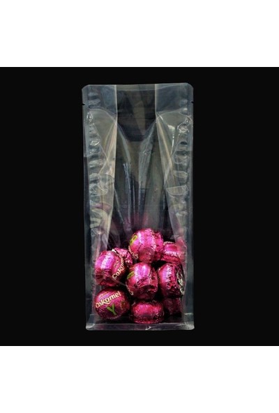 Kolay Ambalaj Şeffaf Flat Bottom Kilitsiz Torba 16X32,5+5 cm