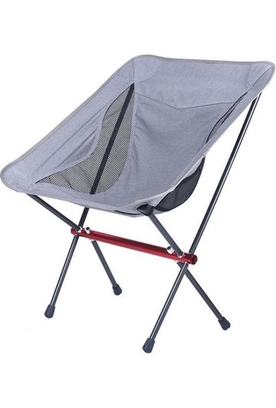Real Me Katlanabilen Kamp Sandalyesi ve Çantası - Gri (Yurt Dışından)