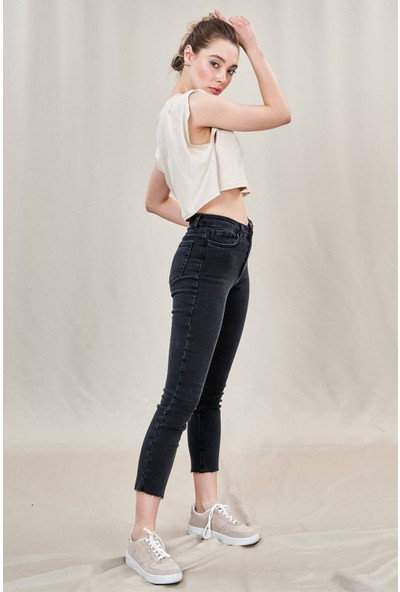 Hn Tekstil Toparlayıcı Skinny Jean - Füme 25