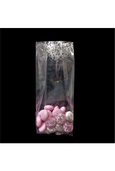 Kolay Ambalaj Gümüş Çiçek Yan Körüklü Torba 6X18+2 cm Kolay Ambalaj Gümüş Çiçek Yan Körüklü Torba 6X18+2 cm