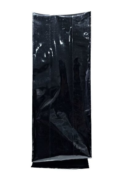 Kolay Ambalaj Siyah Alüminyum Yan Körüklü Torba 13X40+4 cm