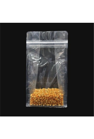 Kolay Ambalaj Şeffaf Flat Bottom Kilitli Torba 12X22,5+4 cm